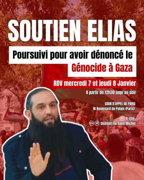 À Paris, soutien à Elias d'Imzalène — UJFP